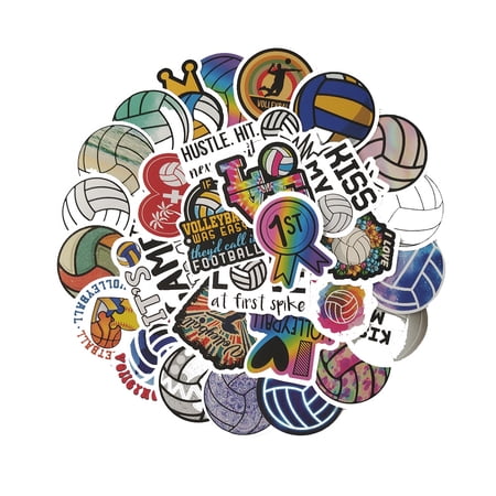 densenon Volleyball Stickers Pack, 50PCs, Sports Aesthetic Vinyl ...