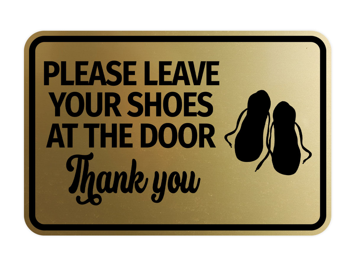 Signs ByLITA Classic Framed Please Leave Your Shoes At The Door Thank ...