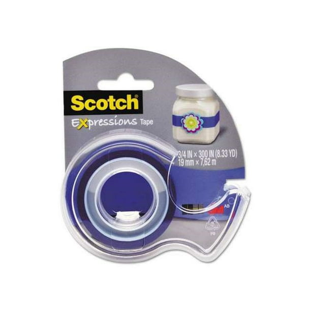Scotch C214BLU2D Scotch Expressions Magic Tape with Dispenser, 3/4 x ...