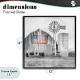 Stupell Industries Grandfather's Barn with Flag Black Framed Giclee Art ...