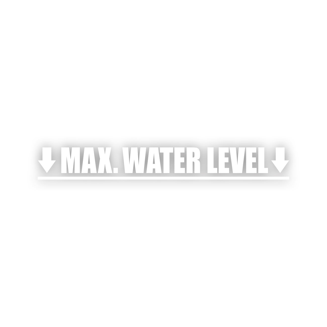 Max Water Level Sticker Decal Die Cut - Self Adhesive Vinyl ...