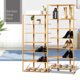 MoNiBloom Bamboo 14 Tiers Shoes Rack, 42 Pairs Storage Shelves Stand ...