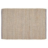 Natural Brown Tan Farmhouse Flooring Zuma Jute Geometric Rectangle ...