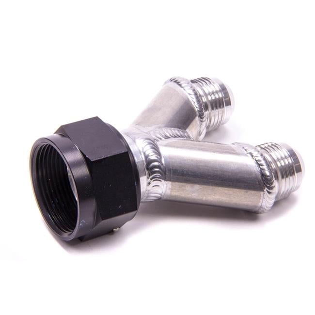 20AN Female Inlet & Dual 12AN Male Outlets Y-Block Fitting, Natural ...