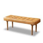 Baxton Studio Daymond Upholstered & Tufted Bench, Tan - Walmart.com