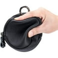 Earphone Case Key Case Genuine Leather Mini Round Coin Wallet Lipstick ...