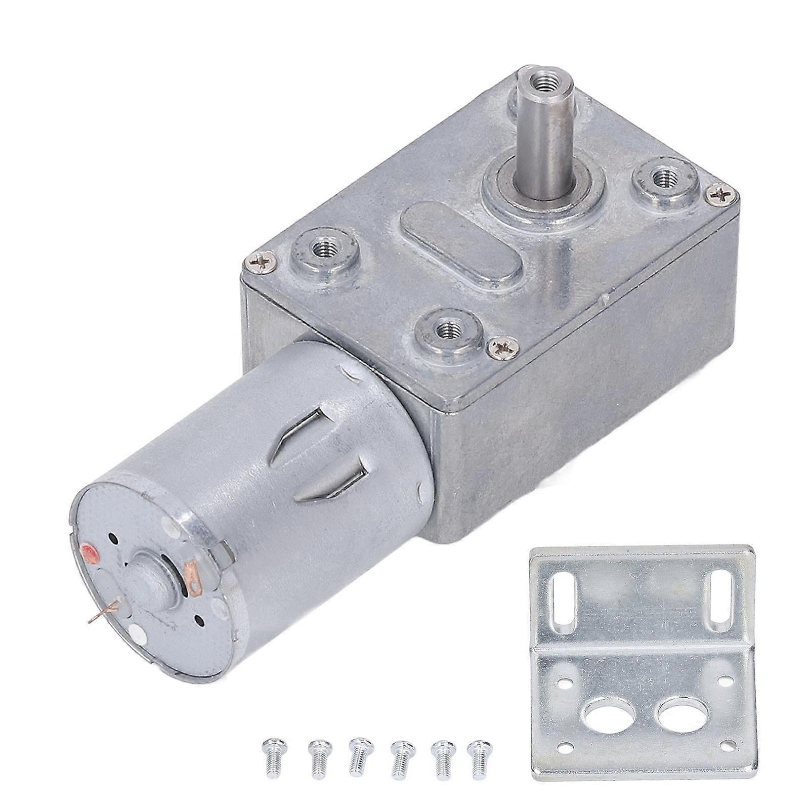 DC Worm Gear Motor 2W Speed Regulation Forward Reverse Rotation Worm ...