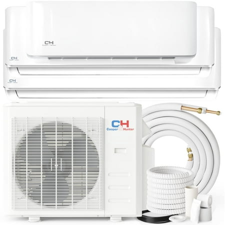Cooper & Hunter Tri 3 Zone 12000 12000 12000 BTU Multi Zone Ductless ...