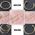 ZS 25PCS 20G Nose Hoop Rings CZ Crystal Corkscrew Nose Stud Rings Set ...