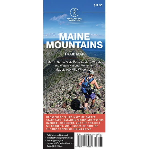 AMC Maine Mountains Trail Maps 1-2 : Baxter State Park-Katahdin Woods ...