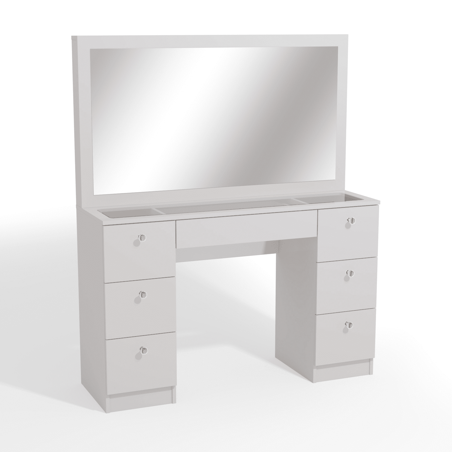 Ember Interiors Chantal Modern White Painted Vanity Table, for Bedroom ...