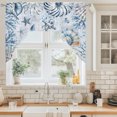 Blue Starfish Coastal Kitchen Curtains Swag Valance for Windows ...