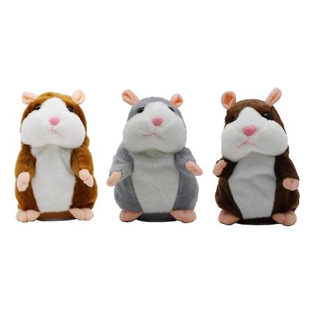 15cm Cute Walking Talking Hamster Plush Animal Doll Funny Sound Voice ...
