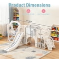 12-in-1 Indoor Outdoor Toddler Playset, Swing Slide Climber Basketball ...