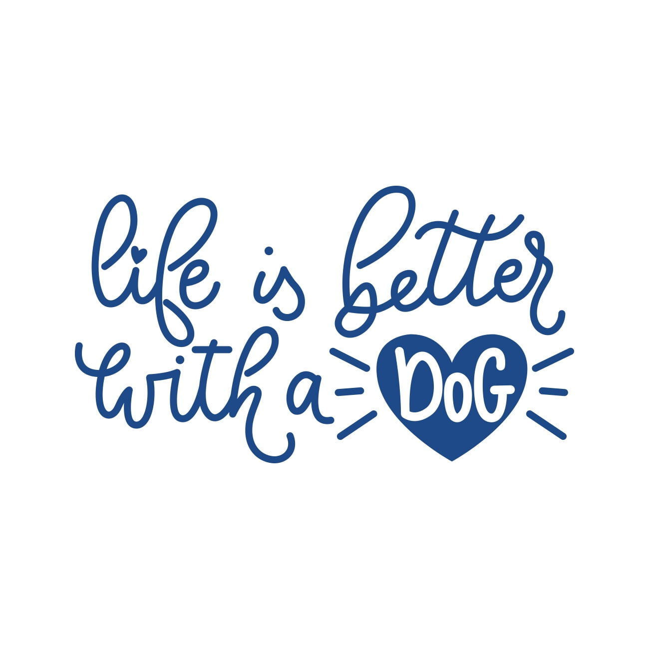 Life Is Better With A Dog Sticker Decal Die Cut - Self Adhesive Vinyl ...