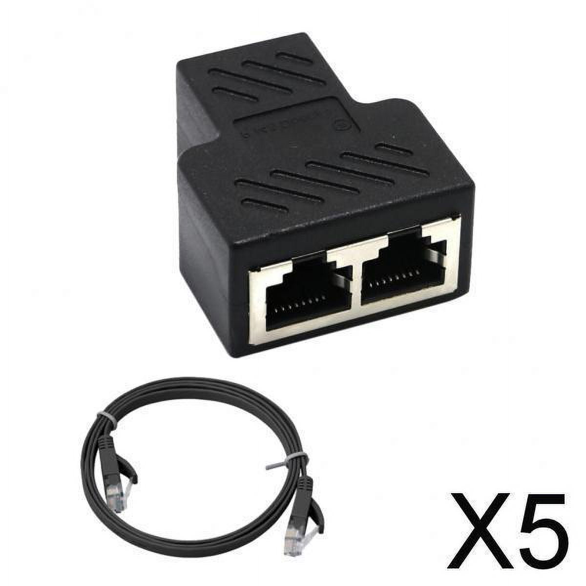 Adaptador Extensor Divisor de Enchufe de Red Ethernet LAN de 5x1 a 2 ...