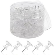 50 PCS Clear Push Pins, Office Supplies Clear Thumb Tacks for Wall ...