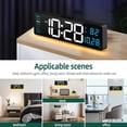 16INCH Black Clock and Blue White Led Decorative Wall Clock, Desk ...