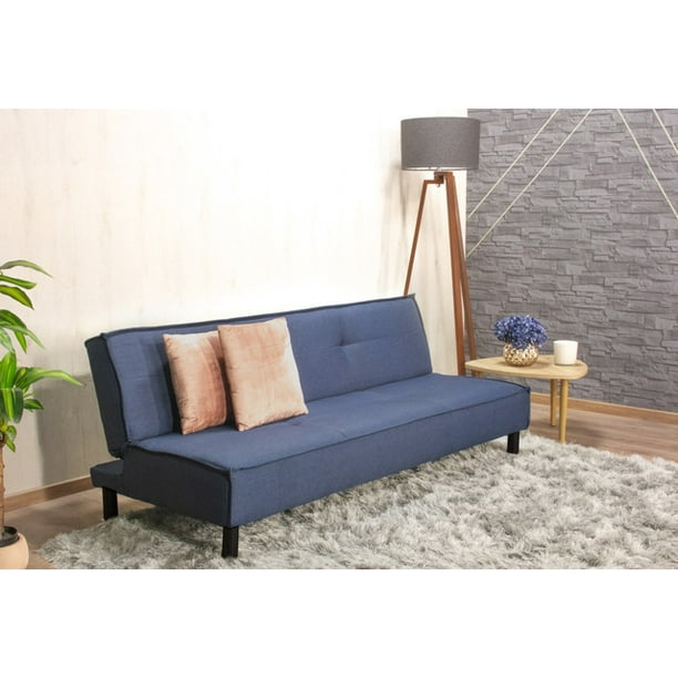 Sofa Cama TOMM 3 posiciones individual azul denim M & E MUEBLES Tomm azul denim | Bodega Aurrera ...