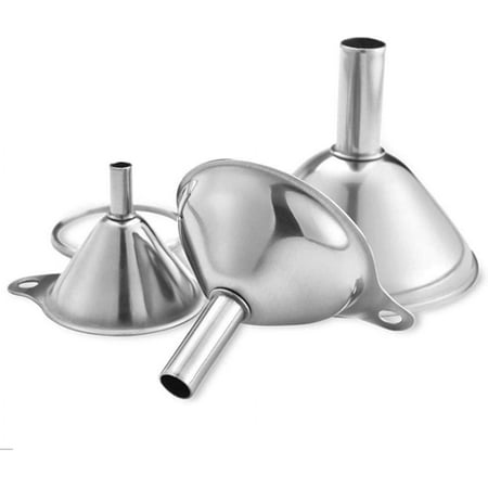 Stainless Steel Funnel, 3 Pieces Stainless Funnel Filter Set for Liquid ...