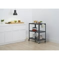 TRINITY 32" Bamboo Top Kitchen Cart w/Side Rack Dark Gray - Walmart.com