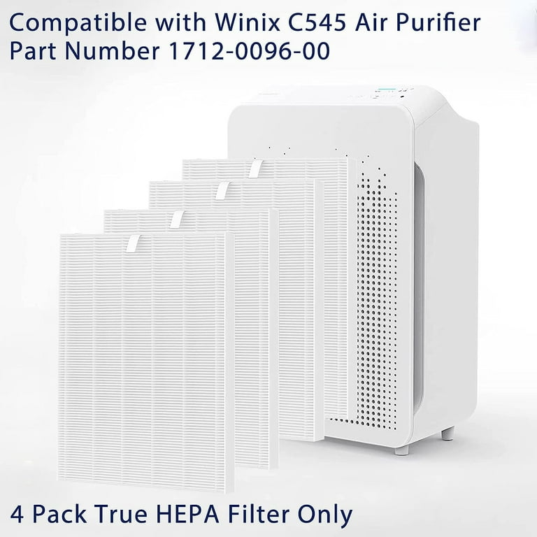 4 Pack HEPA Replacement Filter Compatible for Winix C545 P150 B151 9300 Air Purifier Replaces Winix S Filter