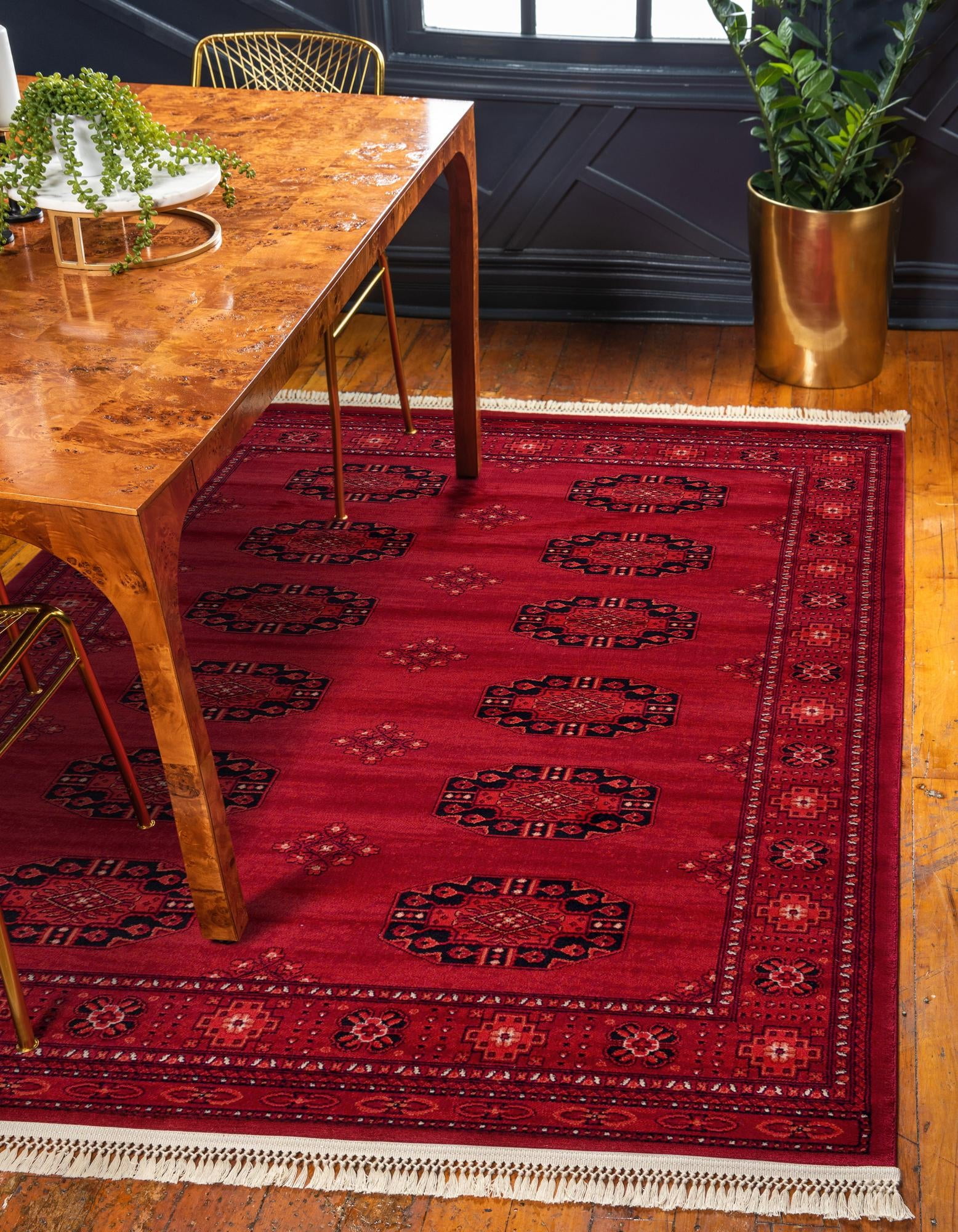 Rugs.com Bokhara Collection Rug – 9' x 12' Red Low Rug Perfect For ...