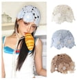 Giaone Crochet Hat Western Handwoven Vintage Hat Knitted Hollow Flower ...