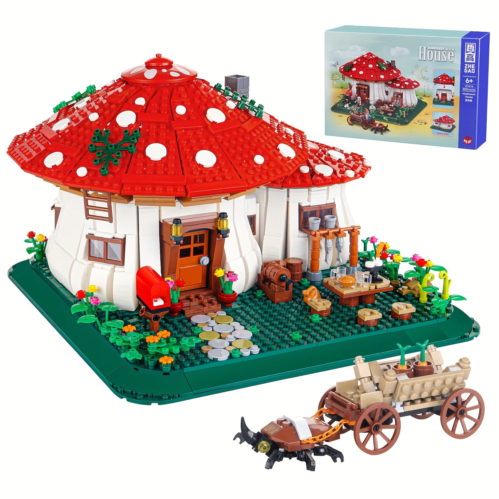 Click here for Grm 2233pcs Mushroom House Building Blocks  Creati... prices