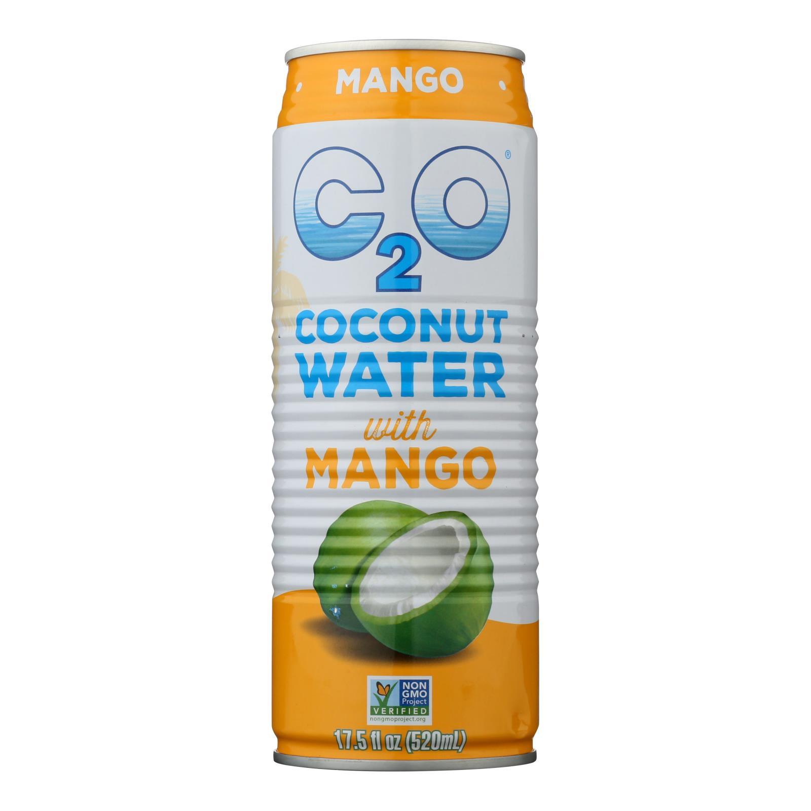 C2O - Pure Coconut Water - Mango - Case of 12 - 17.5 fl oz. - Walmart.com