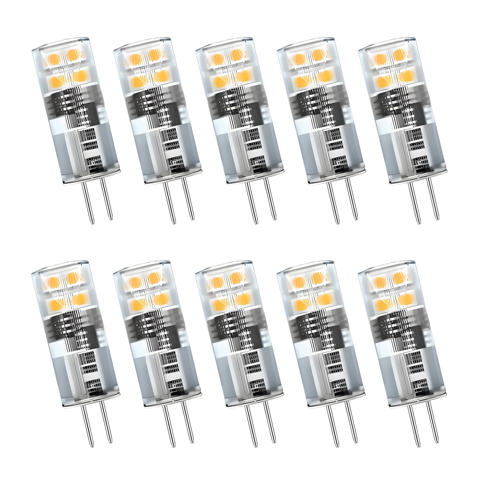 Noobibaba G4 LED Bulb 12V, T3 LED Landscape Light Bulbs 2W Warm White ...