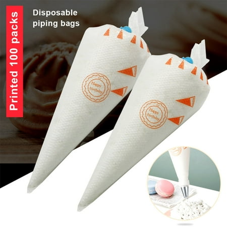 100 Pieces Pastry Bag Single-use Icing Piping Decorating Cake Cupcake ...