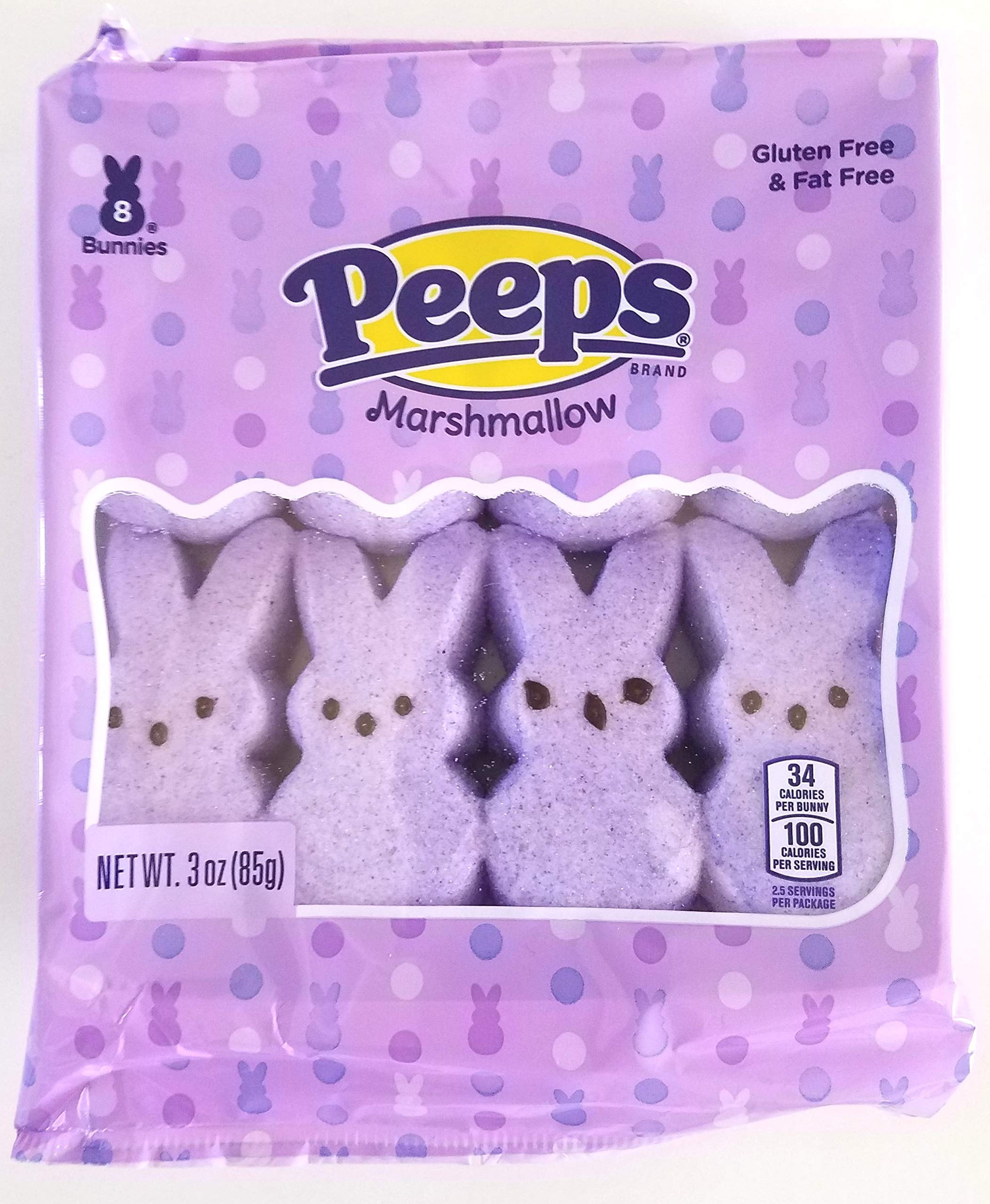 Peeps (1) Purple Marshmallow Bunny Easter Candy - Gluten Free - 3 oz ...