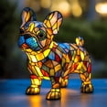 HIBIBUD Chihuahua Lamp,Dogs Stained Resin Tabletop Night Light,Dog ...