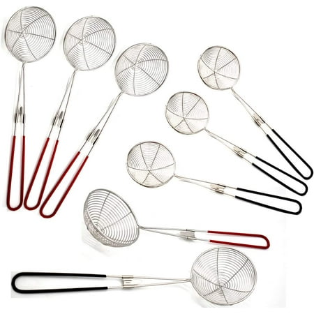 cueiha 8 Pieces Stainless Steel Spider Strainer Hot Pot Skimmer with ...