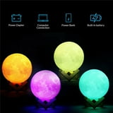 Moon Lamp 5.9 inch 16 Colors LED 3D Moon Light, Remote & Touch Control ...