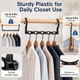 ACSTEP Space Saving Hangers 10 Pack, 5-Hole Magic Hangers Closet ...
