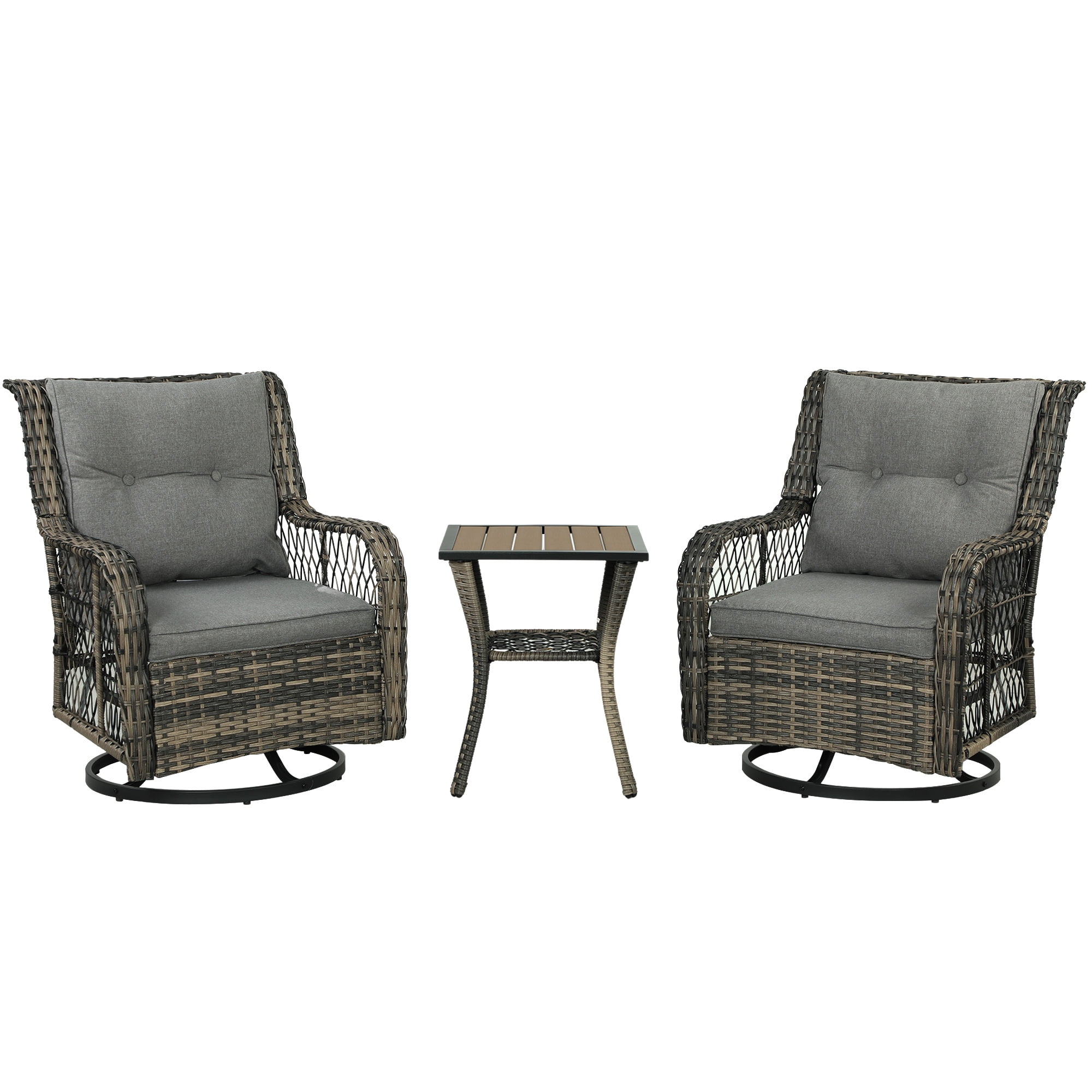 Click here for Outsunny 3 Pieces Wicker Bistro Set  Rocking Patio... prices