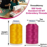 80 Spools Embroidery Sewing Machine Polyester Thread 120D/2 40weight ...