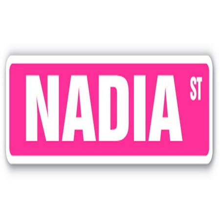SignMission SS-836-NADIA 36 in. Nadia Street Childrens Name Room Sign ...