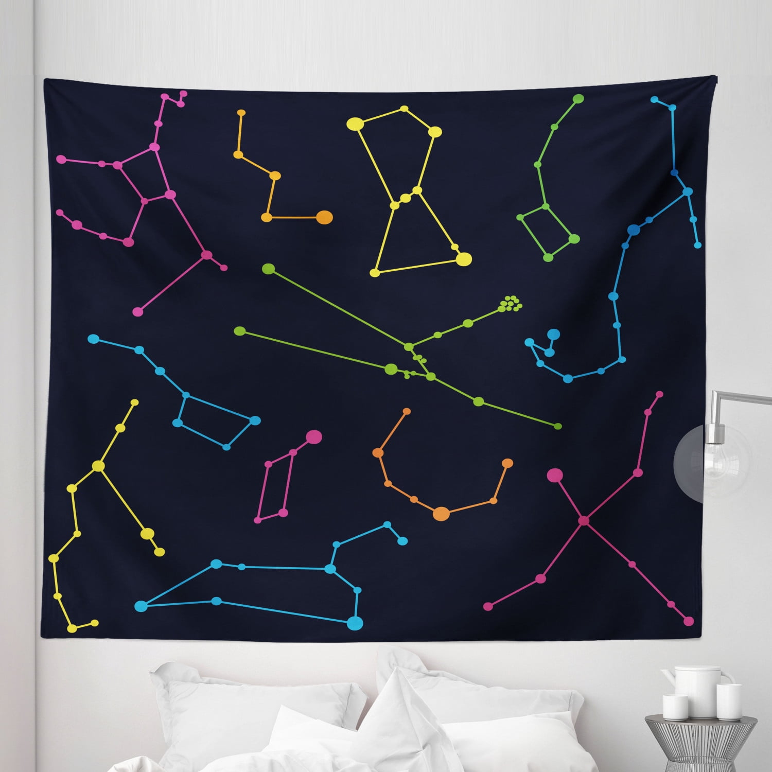 Constellation Tapestry, Colorful Astronomic Illustration Science Ursa ...