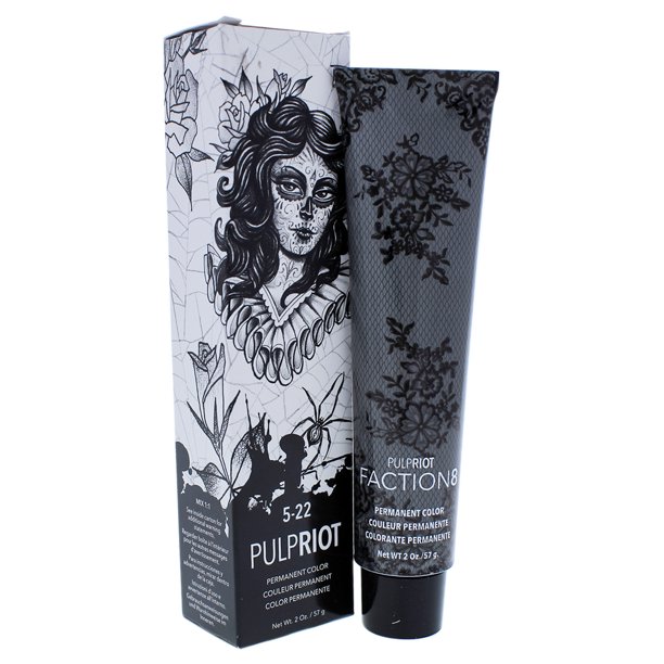Faction8 Permanent Hair Color 5-22 Violet by Pulp Riot for Unisex - 2 ...