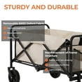 Folding Utility Wagon, Collapsible Outdoor Wagon Cart for Camping ...