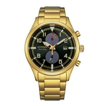 Citizen Men's Eco-Drive Crystal Accent Gold-Tone Watch and Bracelet Box ...