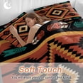 Aztec Tribe Duvet Cover Set Queen Size, Brown Green Abstract Vintage ...