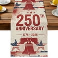 250th Anniversary Dining Table Runner, Liberty Bell Stars Vintage 1776 ...