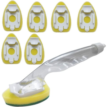 Dish Wand,Dish Spong with Handle,Scrub Sponge for Kitchen,Sink ...