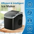 Ice Maker Machine with Scoop & Basket, Portable Self-Clean Ice Machine ...