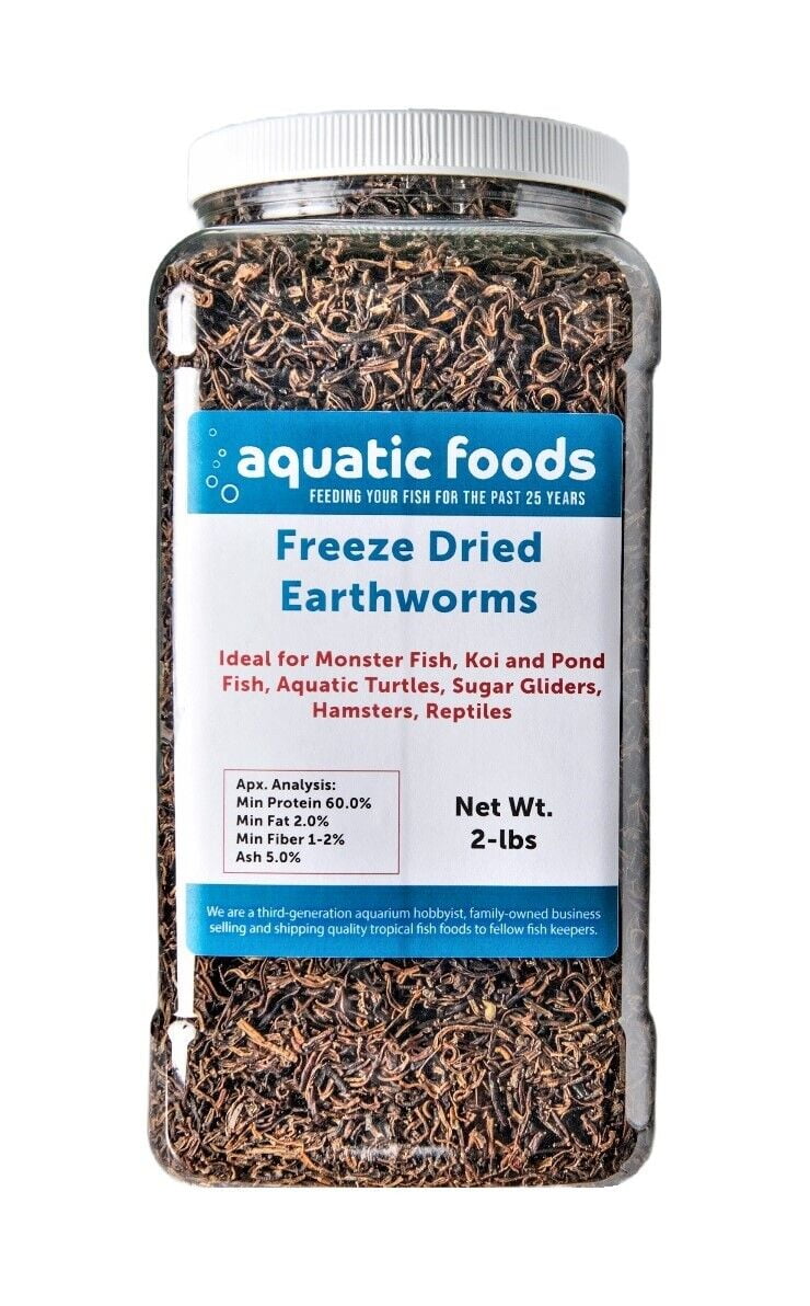 Earthworms--Freeze Dried Floating Earthworms for Large Fish, Koi & Pond ...