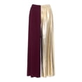 Aislor Women Metallic Praise Worship Dance Pants Color Blocking Wide ...